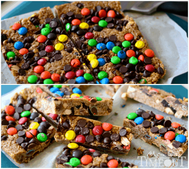 Homemade Monster Trail Mix No Bake Granola Bar Recipe | Mom On Timeout