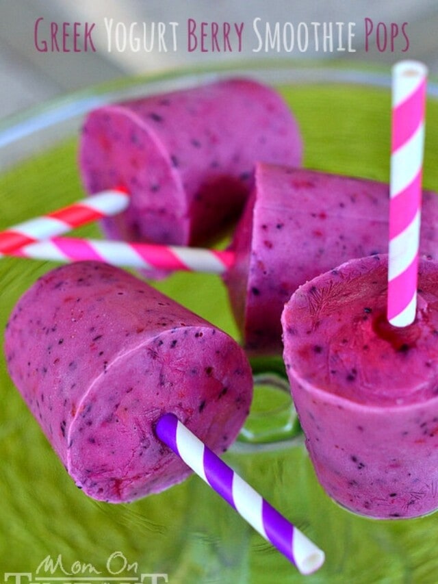 Greek Yogurt Berry Smoothie Pops Story - Mom On Timeout