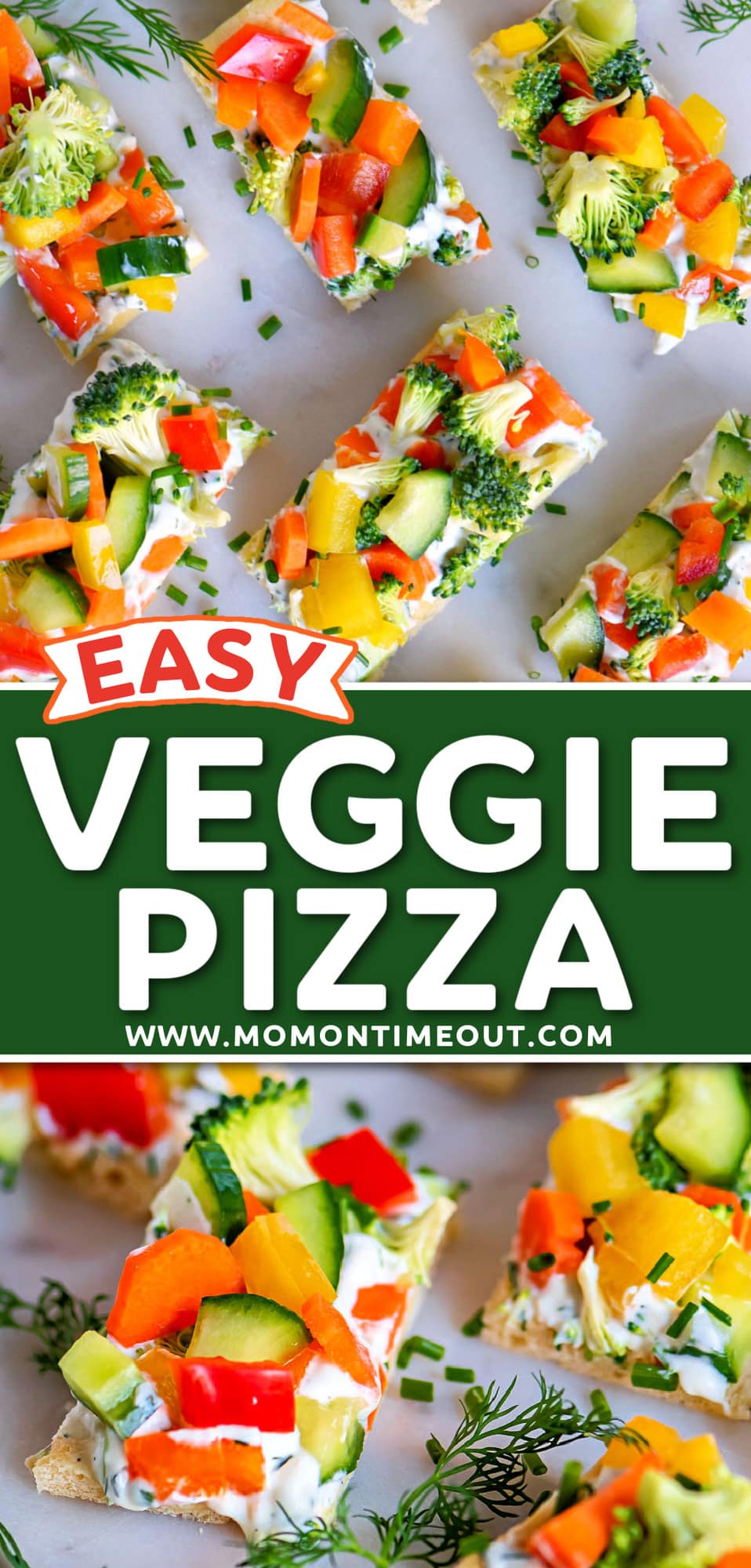 Veggie Pizza Party Appetizer - Mom On Timeout
