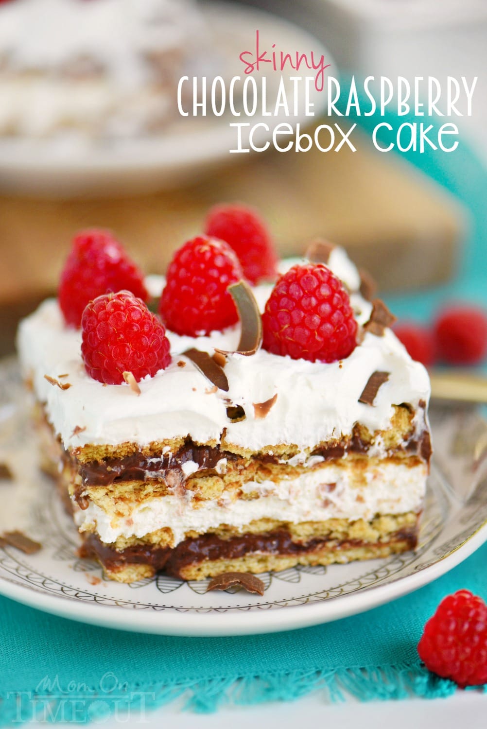 Skinny Chocolate Raspberry Icebox Cake - Mom On Timeout