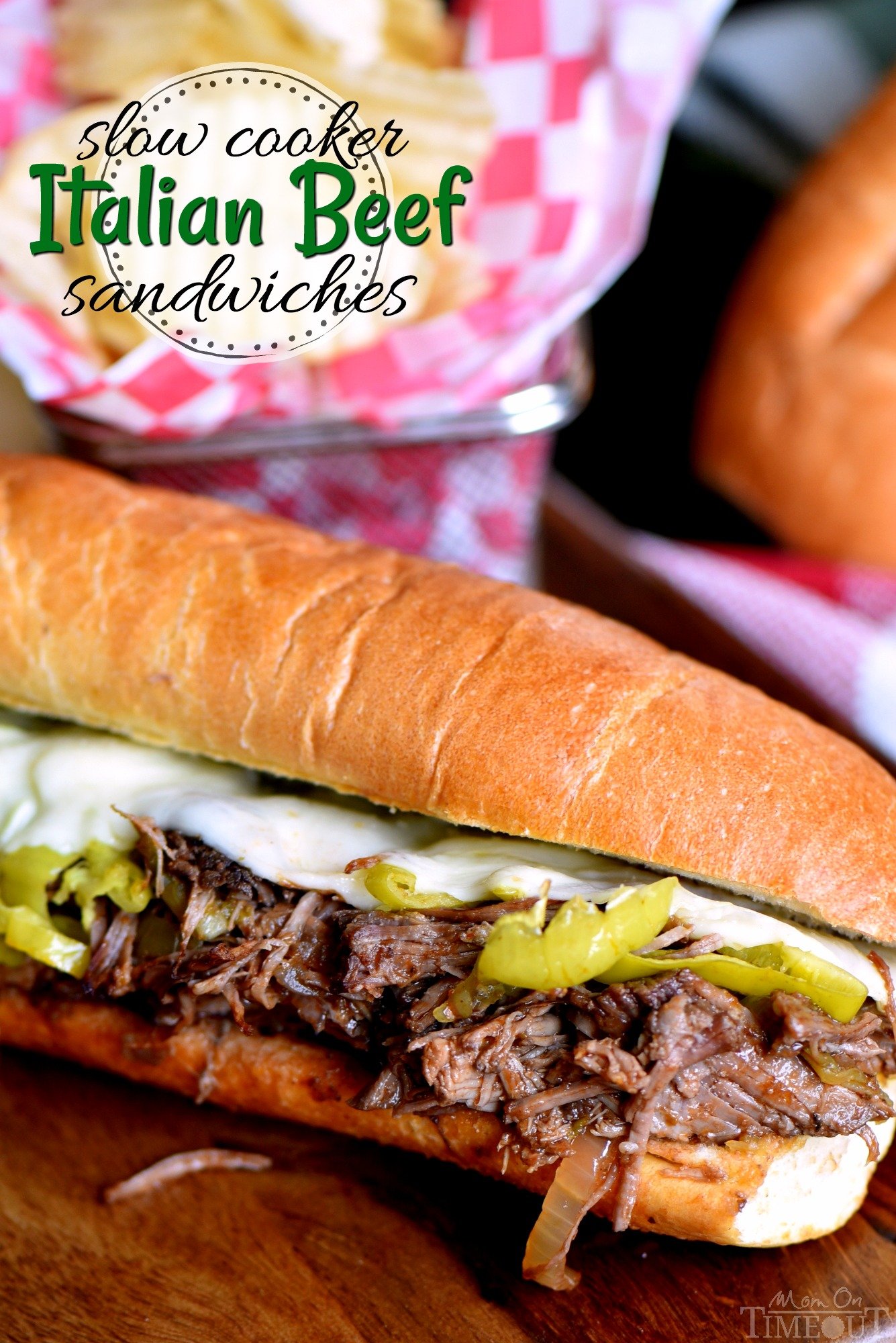 Slow Cooker Italian Beef Sandwiches - Mom On Timeout Slow Cooker Italian Beef Sandwiches - Mom On Timeout