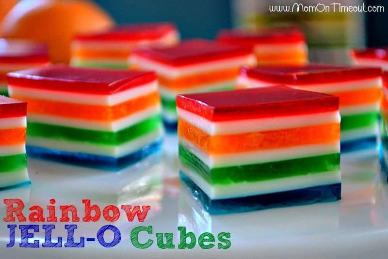 Rainbow JELLO Cubes Recipe