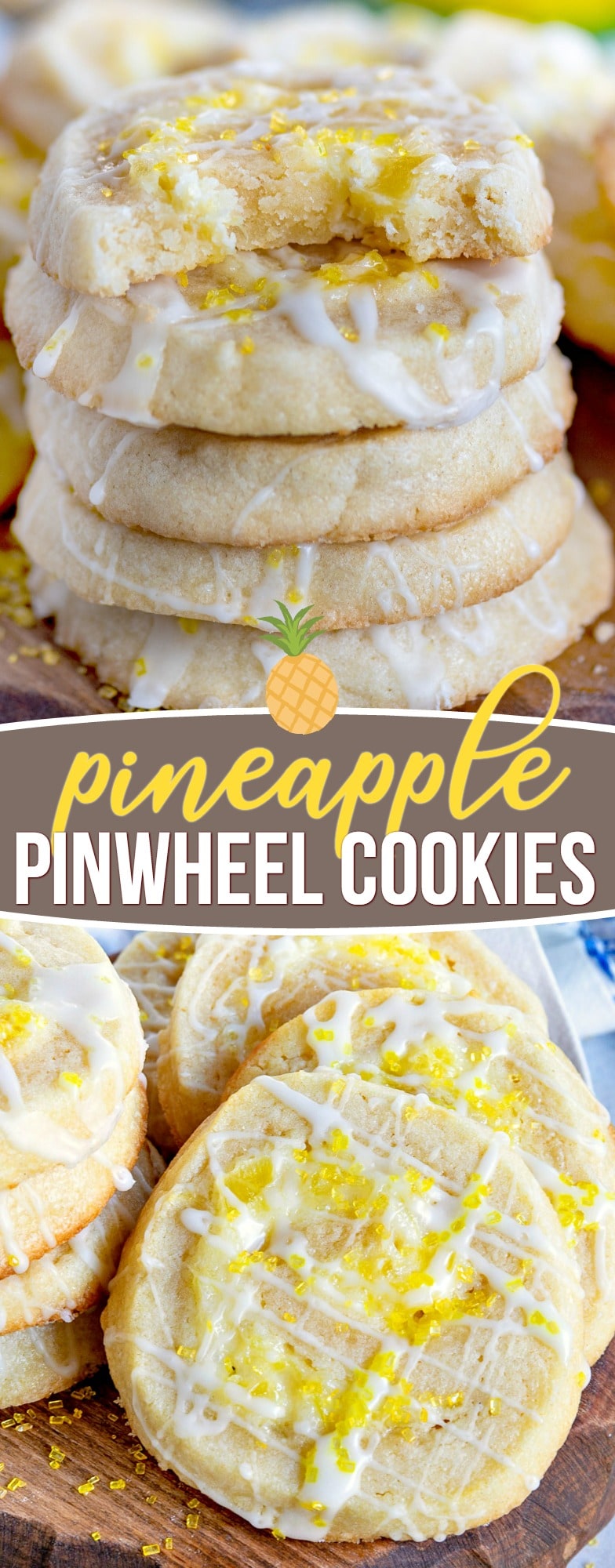 Pineapple Pinwheel Cookies - Mom On Timeout
