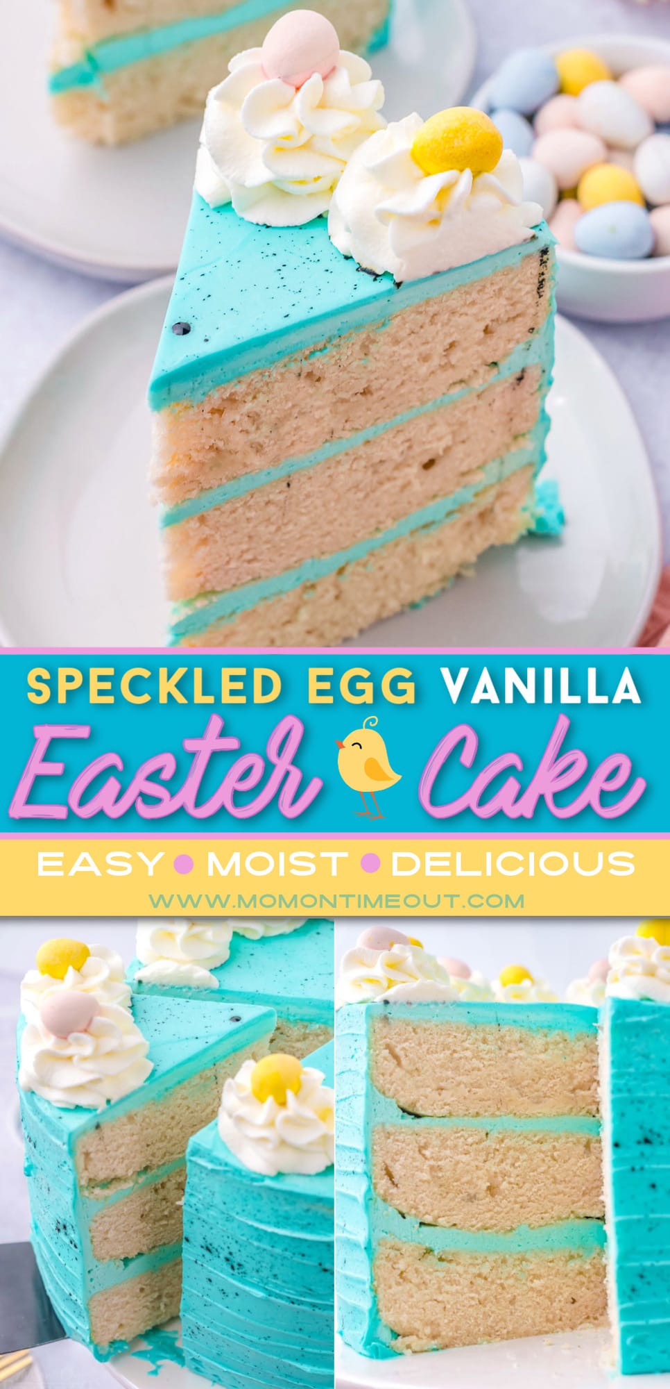 Speckled Egg Easter Cake - Mom On Timeout