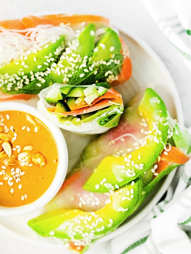 Fresh Spring Rolls (Summer Rolls) With Peanut Sauce Story - Mom On Timeout