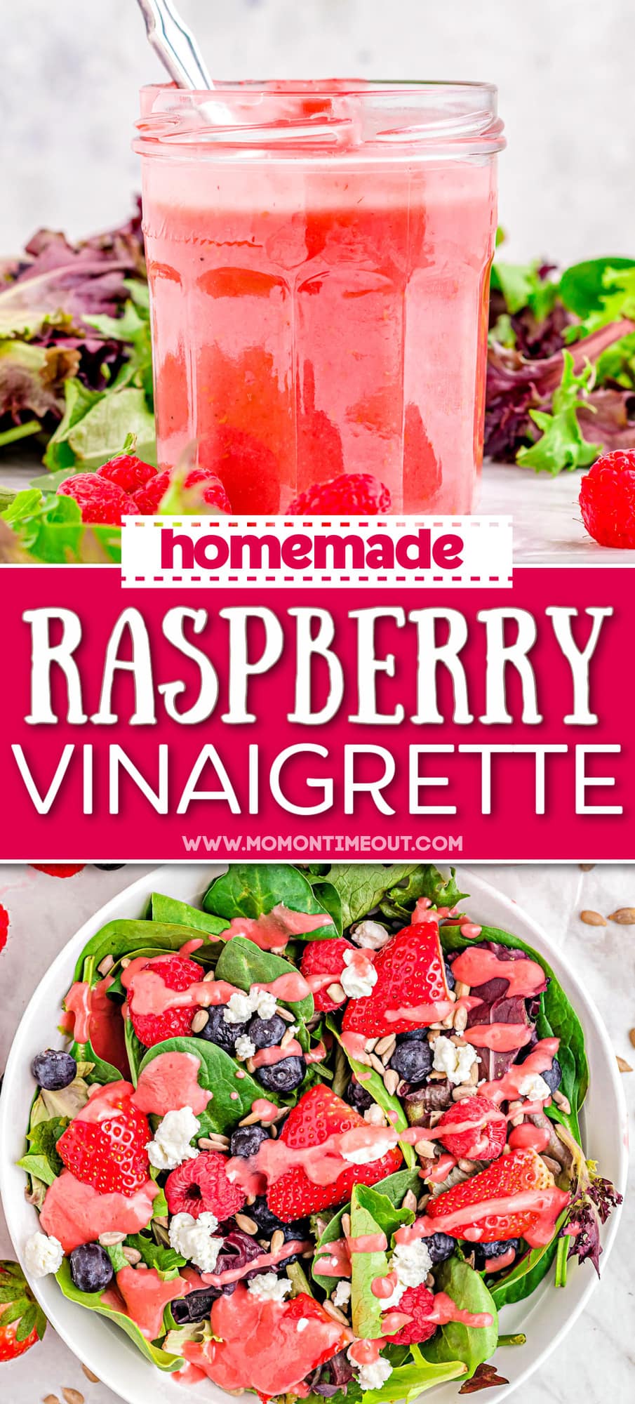 The BEST Raspberry Vinaigrette - Quick and Easy! | Mom On Timeout