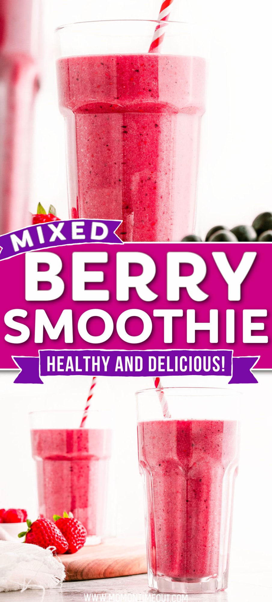 Mixed Berry Smoothie Recipe - Berry Delicious! | Mom On Timeout