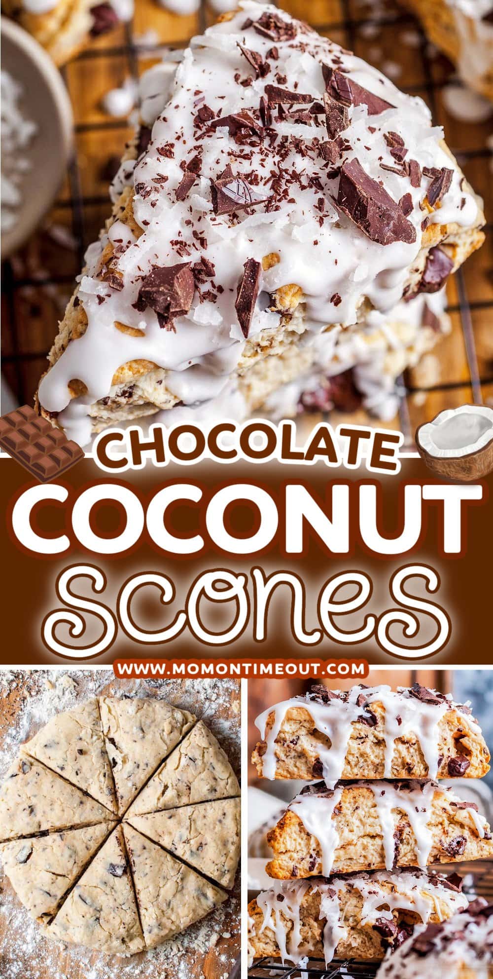 Chocolate Coconut Scones - Mom On Timeout