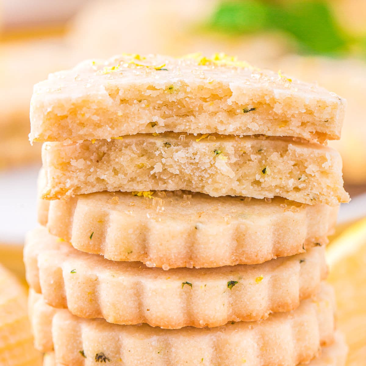 Lemon Basil Shortbread Cookies - Mom On Timeout