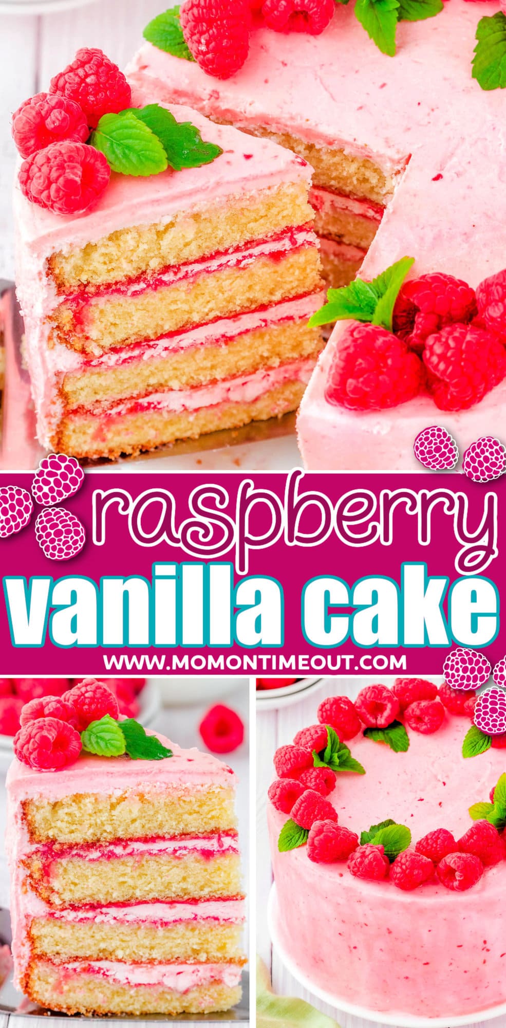 Raspberry Vanilla Cake - Mom On Timeout