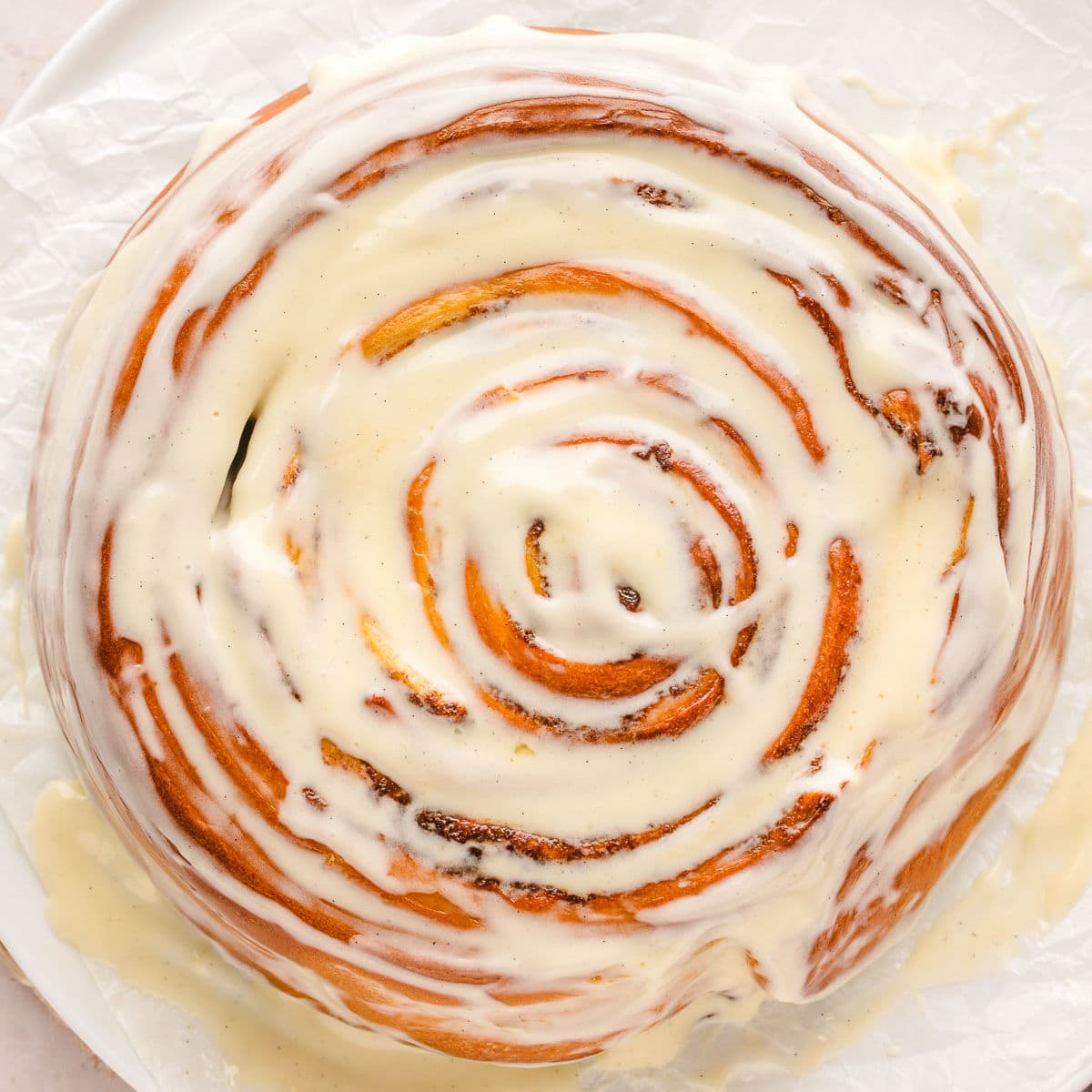 Giant Cinnamon Roll Cake - Mom On Timeout