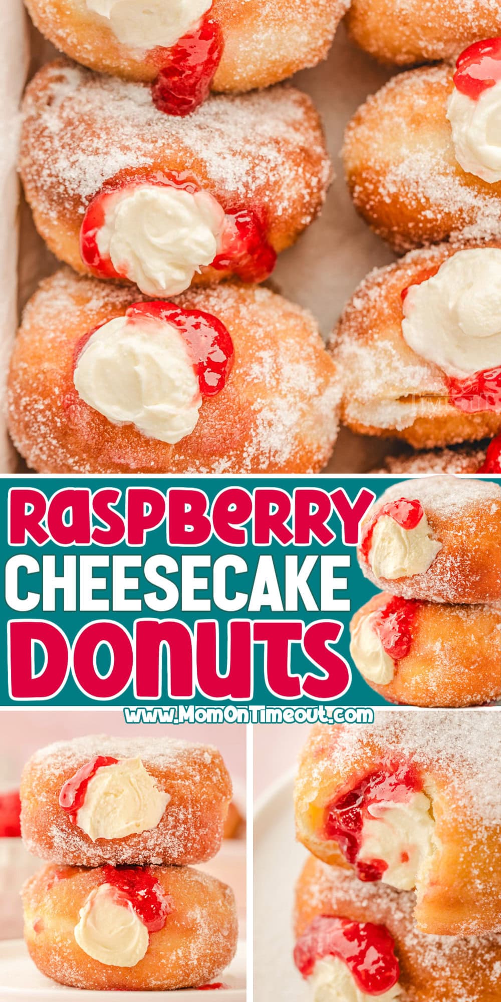 Raspberry Cheesecake Donuts - Mom On Timeout