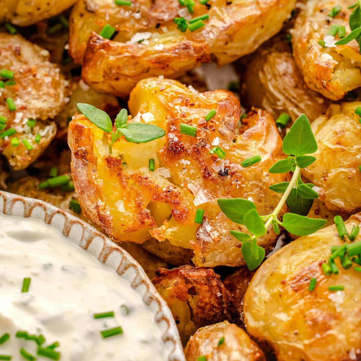The BEST Smashed Potatoes Recipe - Mom On Timeout